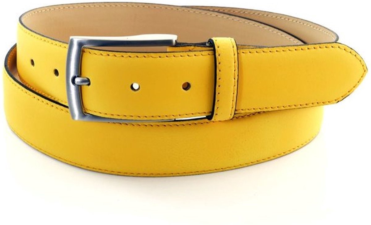 3.5CM BREDE GELE RIEM. MAAT 85 .MAKKELIJK AANPASBARE MAAT DOOR MIDDEL ...