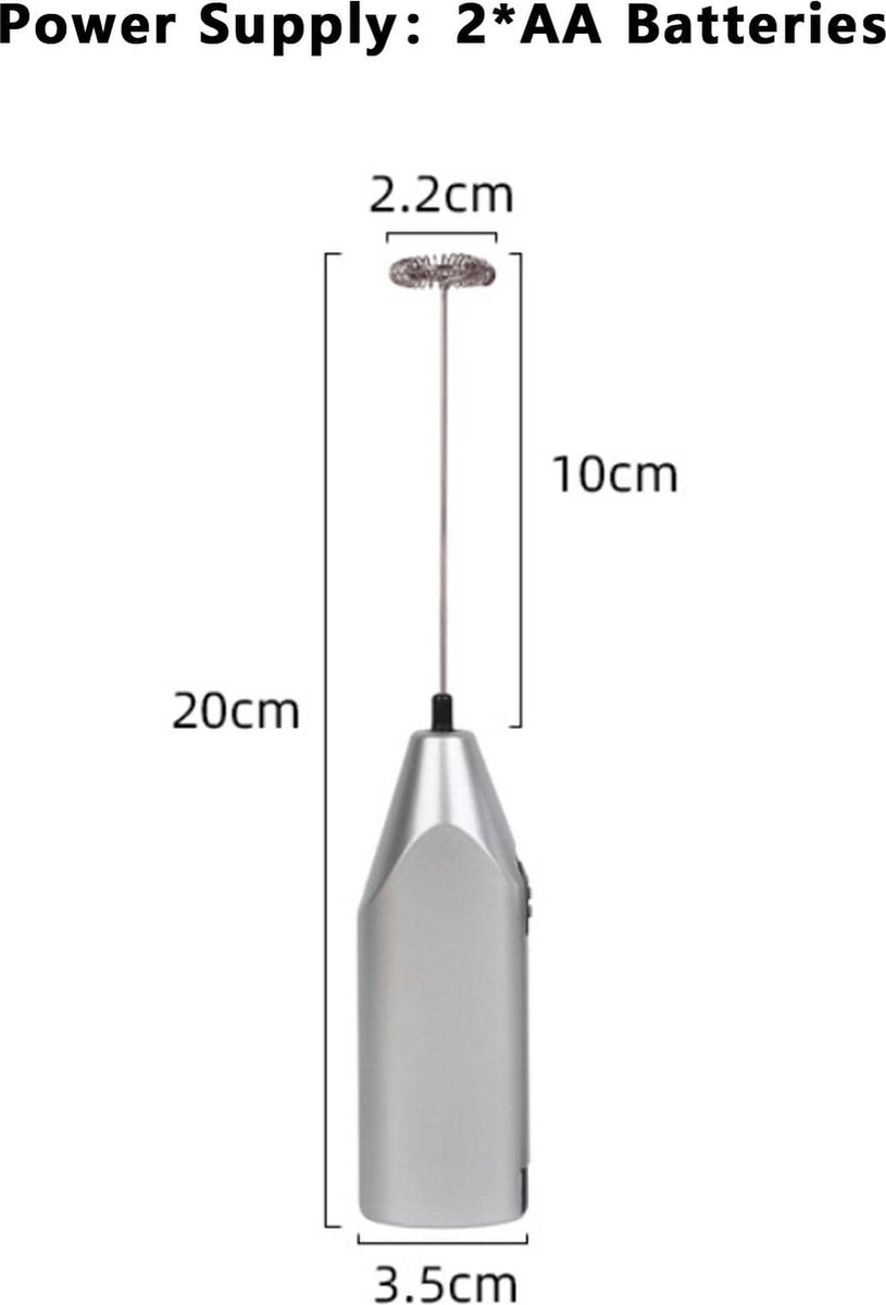 Melkopschuimer - Melkopschuimer Handmatig - Zilver - Handmatig ...