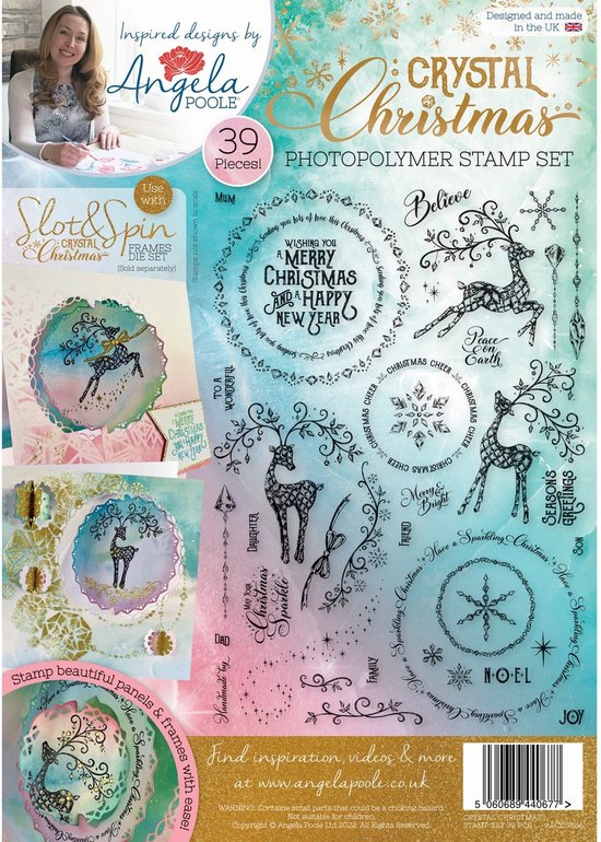 Angela Poole Photopolymer Stamp Set Crystal Christmas A4 | bol.com