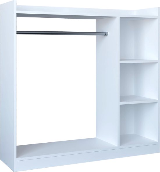 VCM Houten open garderobe inloop kledingrek garderobe kledingstang ...