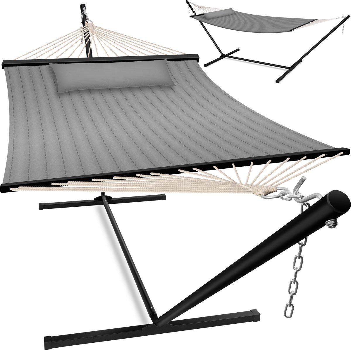 KESSER® Hangmat HILL met Frame Kussen Dubbele Hangmat voor 2 Personen ...