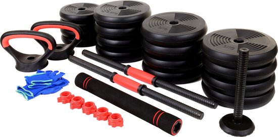 Halterset - dumbbell set - 40 kg - met kettlebell | bol