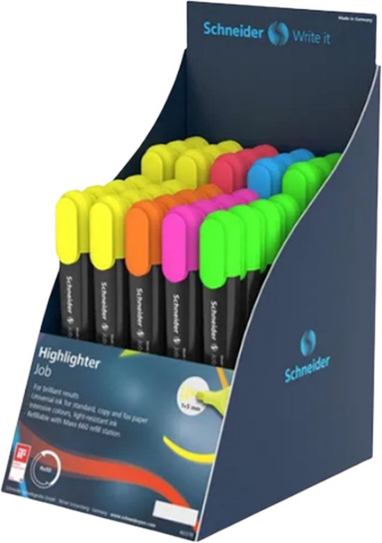 Tekstmarker Schneider Job 150 85 stuks display engels | bol