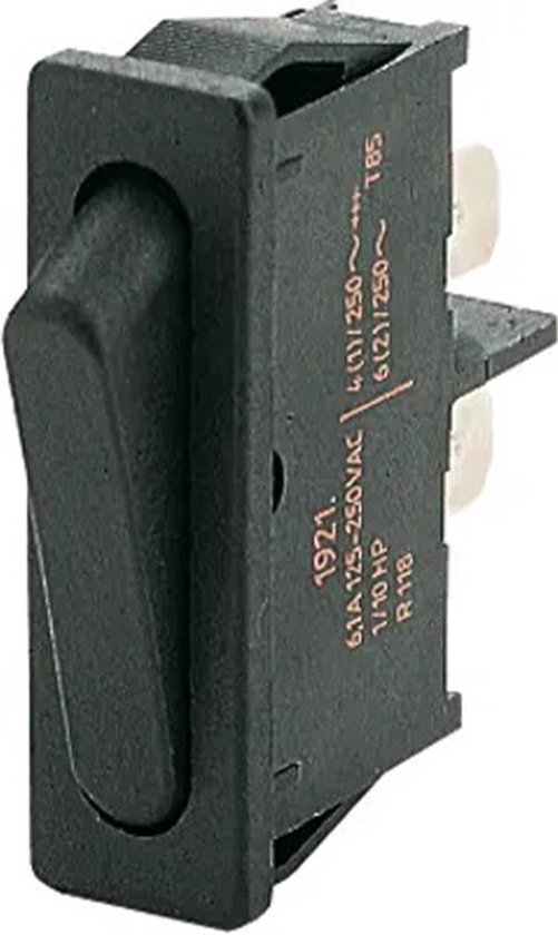 Wipschakelaar ON-OFF - 9,6x25mm - 4A 250V - Zwart - Per 1 Stuks | bol