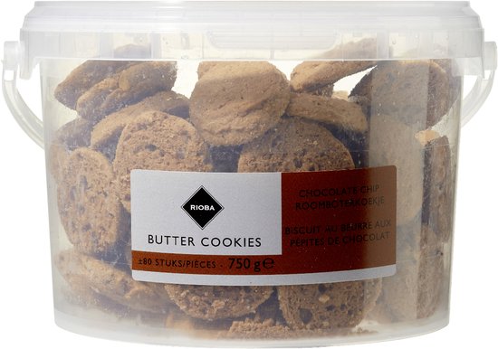 Rioba roomboter koekje - chocolate chip cookies - 750 gram | bol