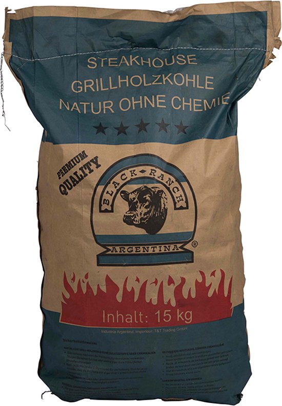 Black Ranch Houtskool 15 Kg – Quebracho – 1 zak | bol.com