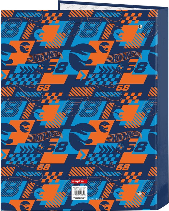 Ringmap Hot Wheels Speed club Oranje Marineblauw A4 (26.5 x 33 x 4 cm ...