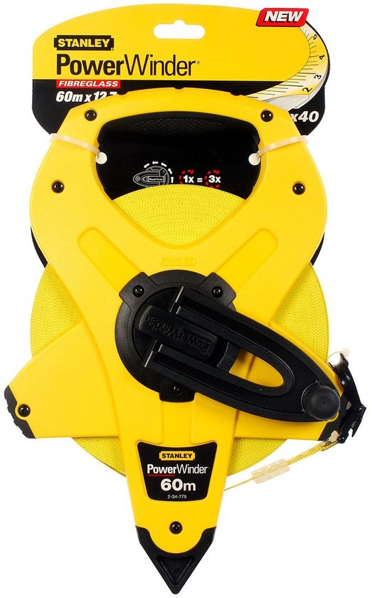 STANLEY Landmeter Powerwinder 60m - 12.7mm - 2-34-775 | bol