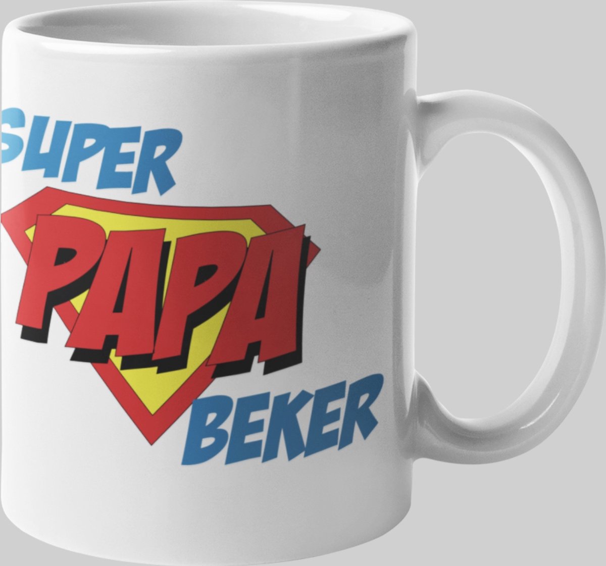 Vaderdag Cadeau - Beker / Mok met tekst Super Papa - Geschenk Papa's & Vaders - Kleur Wit | bol