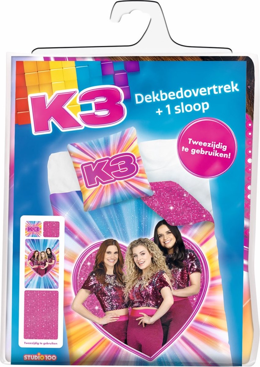 K3 Dekbed - Dekbedovertrek Glitterlijn - K3 Slaapkamer - K3 Hanne ...