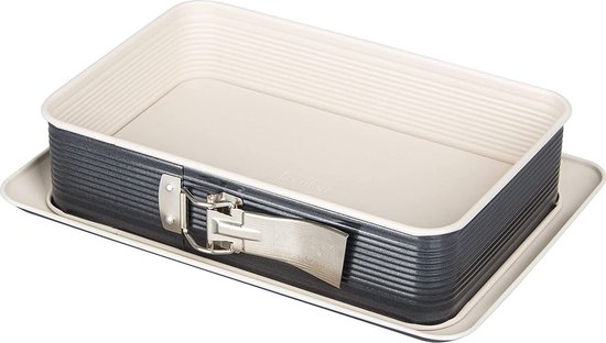 Zenker Smart Pastry 28 x 18 cm rechthoekige springvorm, crème en zwart ...