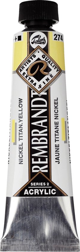 Rembrandt Acrylic Verf Serie 2 Nickel Titan. Yellow (274) | bol