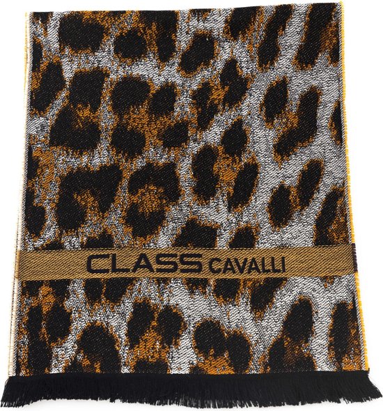 Cavalli Class - Heren Sjaal - Bruin - Logo - Acryl/Wol | bol