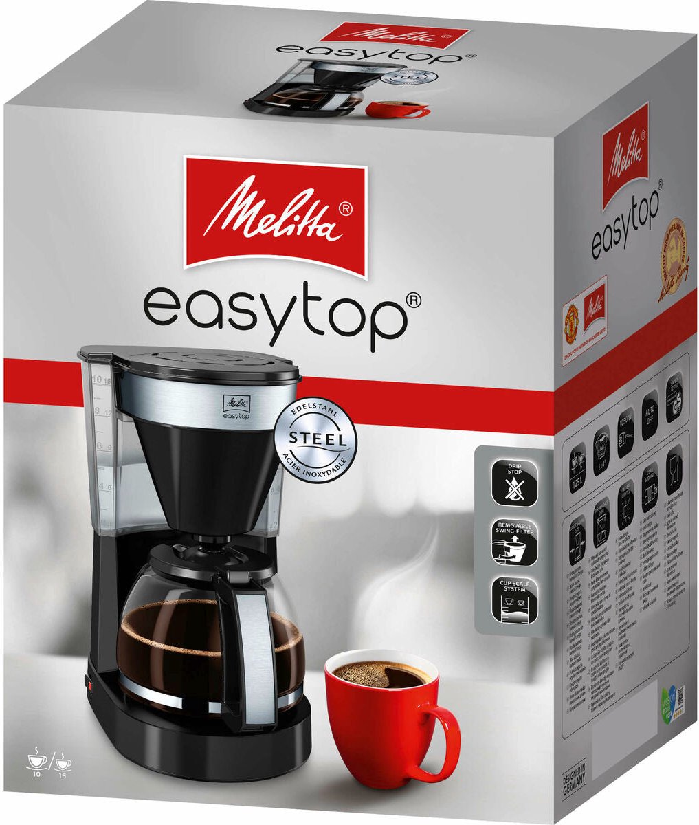 Melitta Koffiezet Easy Top II - Filter-koffiezetapparaat - Zwart | bol