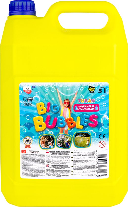 Tuban Bellenblaas vloeistof 5 liter concentraat - 1:3 - voor 20 liter | bol