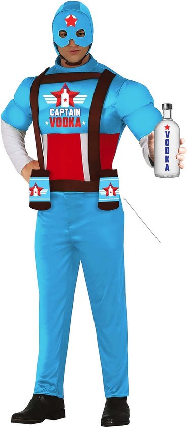Guirca - Superhero Captain Vodka - Mâle - Blauw, Rouge - Taille 48-50 ...