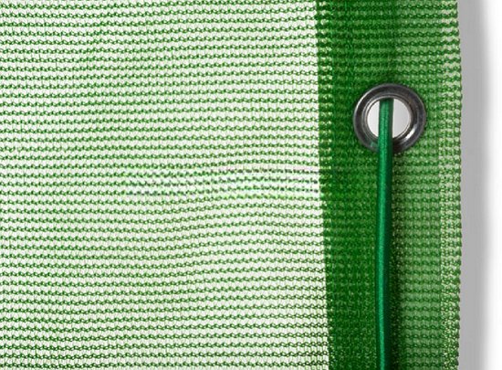 NK Aanhangernet fijnmazig 2,00m x 3,50m lichtgroen, om de 50cm ringen ...
