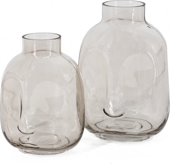 Glazen vaas gezicht zalm | bol.com