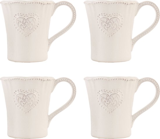 HAES DECO - Mokken set van 4 - formaat 12x9x10 cm / 300 ml - kleuren ...