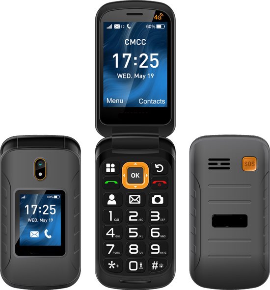4G - Senioren Klaptelefoon - Met Simkaart Geleverd - Grote Toetsen ...