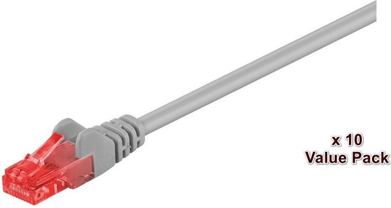 Microconnect UTP Cat6 2m Grey netwerkkabel Grijs | bol