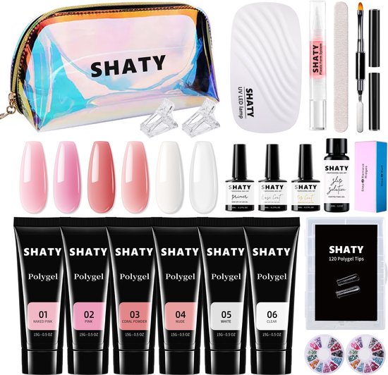 SHATY® Complete Polygel Nagels Starterspakket – Deluxe – Polygel kit ...