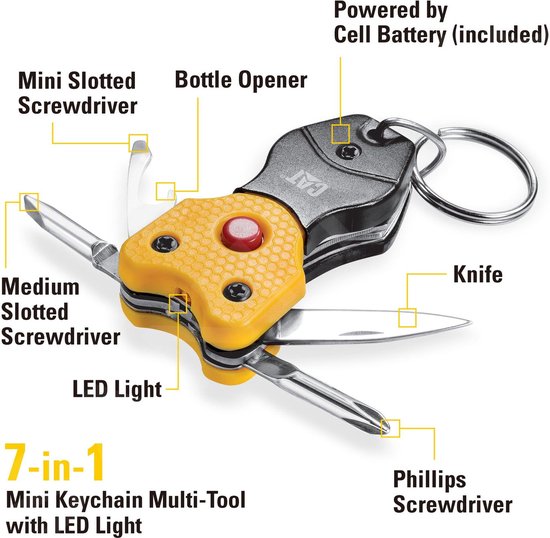 CAT Geschenkset multi-tool, mes en sleutelhanger. | bol