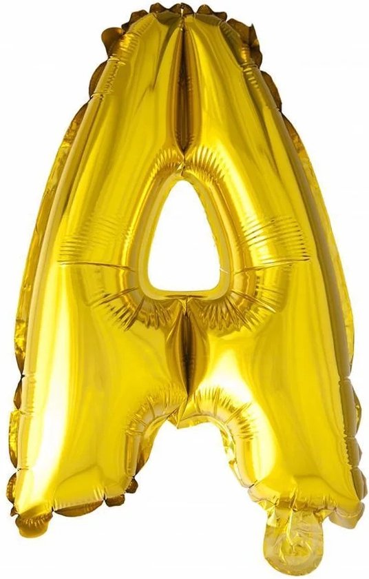 Folie Ballon Letter A Goud 41cm met Rietje | bol