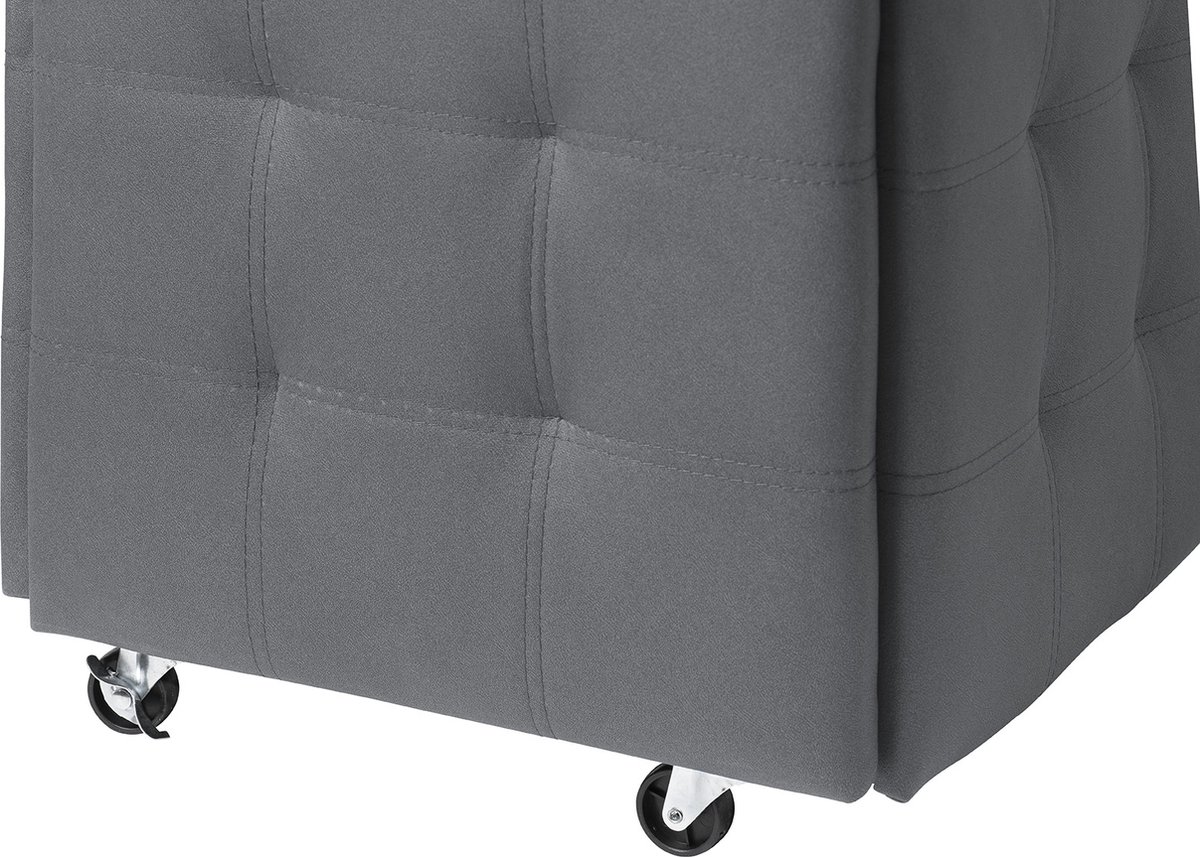 Brulo – ottoman 5 in 1 poef – stoel – 5 stoelen – grijs – met wielen ...