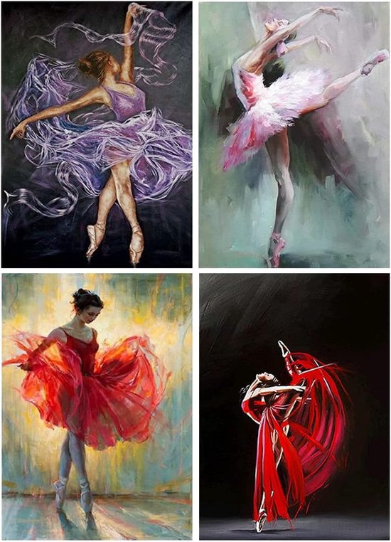 DIAMOND PAINTING Ballet (4 Pack) (30 X 40 CM) | bol.com