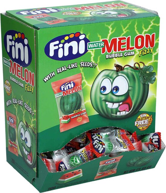 Fini - Watermelon Bubble Gum - 200 stuks | bol.com