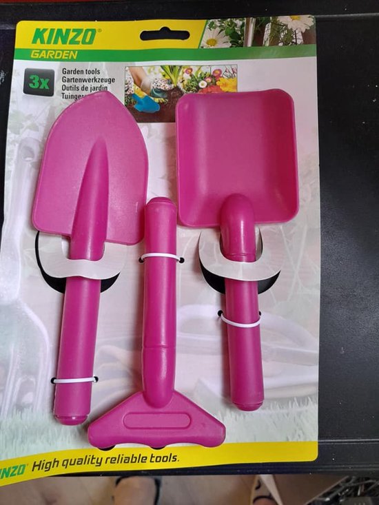 Kinzo Garden Kinder Tuingereedschap Set - 3-Delig - Handharkje en Twee ...