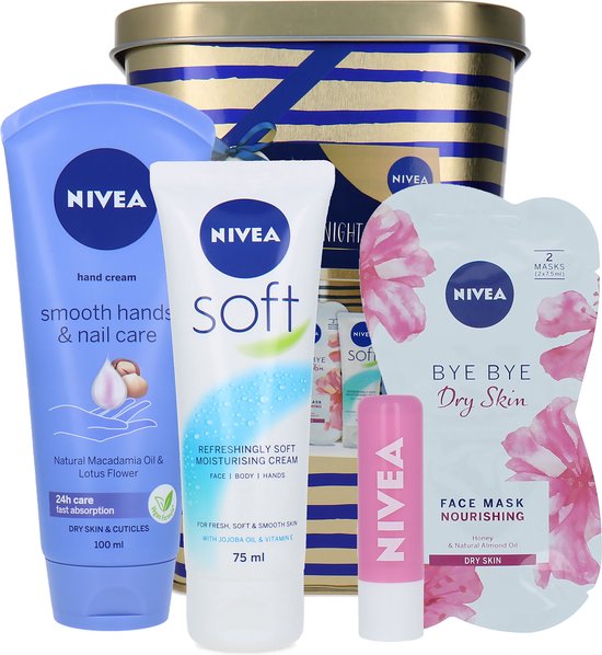 Nivea Pamper Night In Cadeauset - 15 ml/5.5 ml/75 ml/100 ml | bol.com