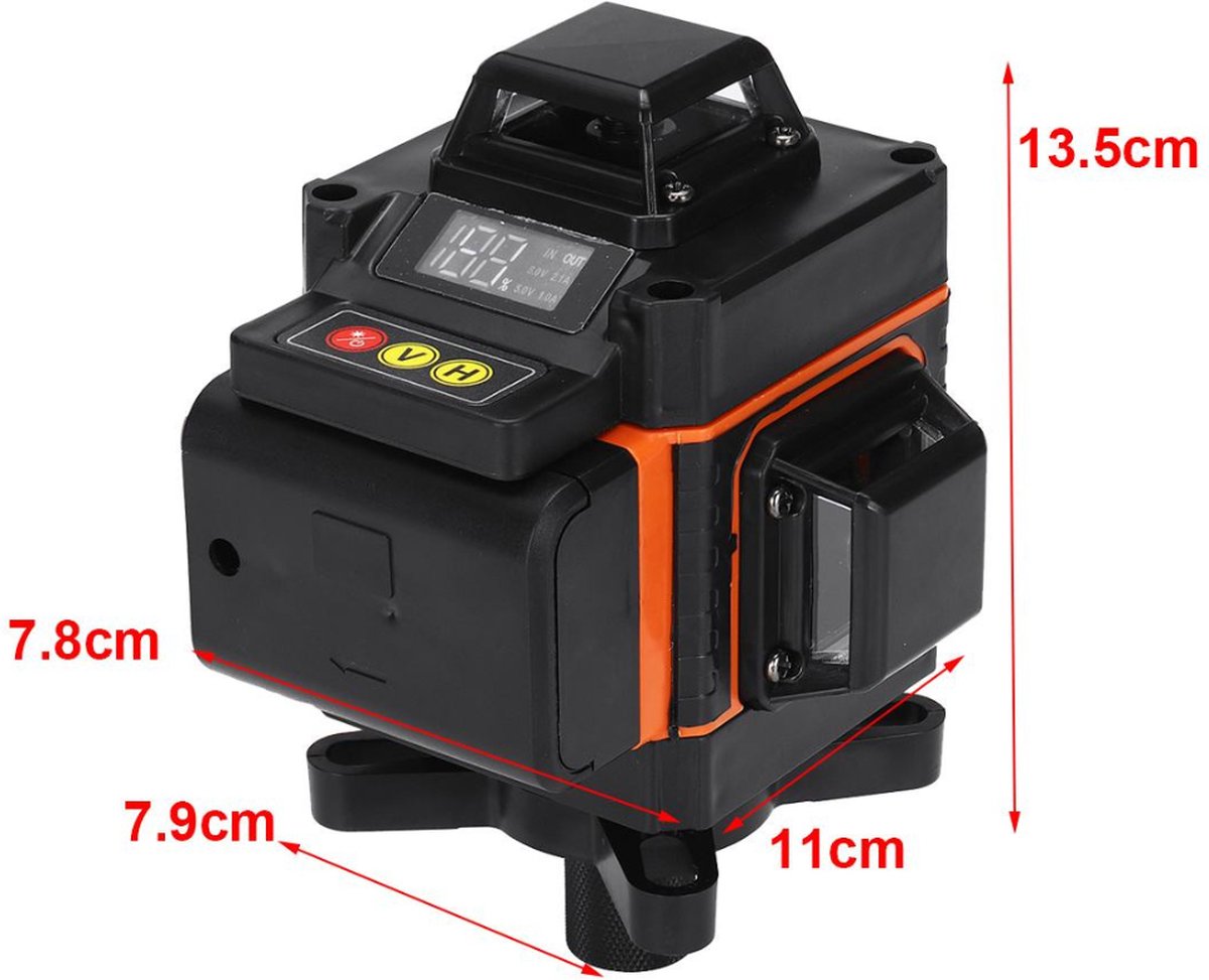 Laser Waterpas - Kruislijnlaser Met Statief 9 In 1 – Bouwlaser Complete ...