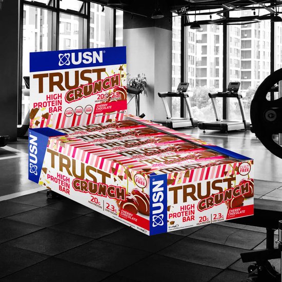 USN - Trust Crunch Protein Bar (Cherry Chocolate - 12 x 60 gram ...