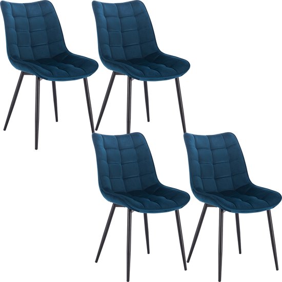 Eetkamerstoel Set van 4 - Eetkamerstoelen Set - 4 Stuks - Stoelen Set ...