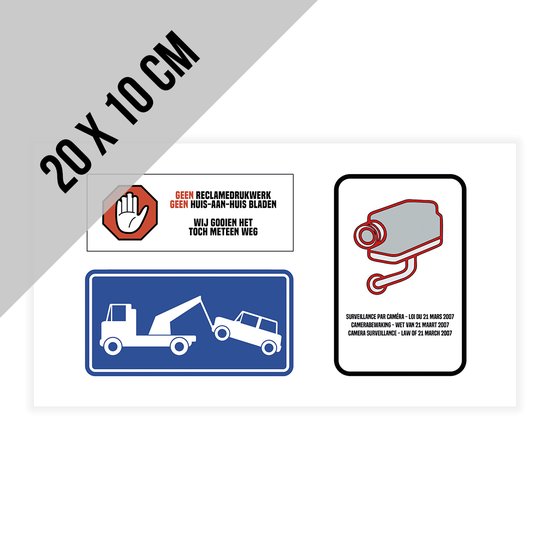 Brievenbus sticker | 3-in-1 | Geen reclamedrukwerk / Parkeerverbod ...