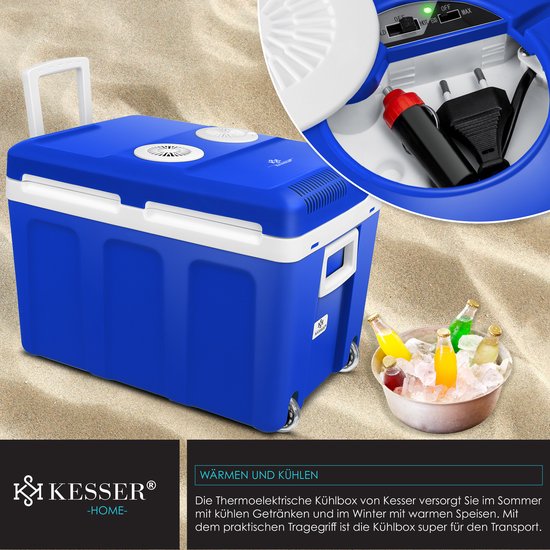 KESSER® 40L Thermo Elektrische Koelbox met wielen | voor warm houden en koelen |... | bol