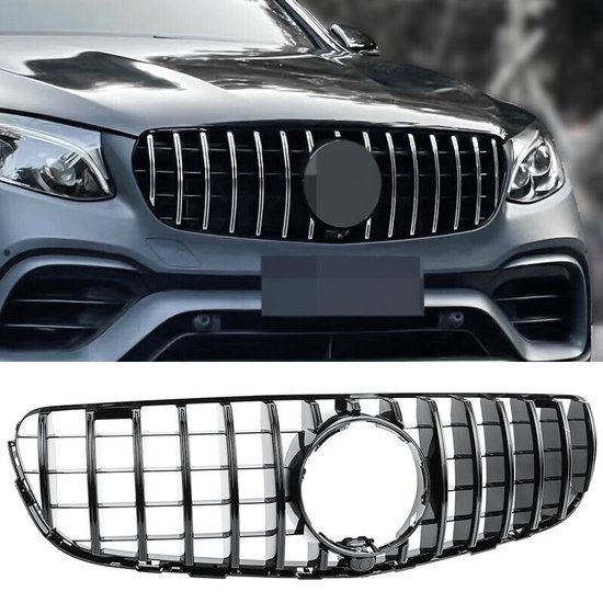 GT grill geschikt voor Mercedes GLC-GLC Coupe glanzend zwart | bol