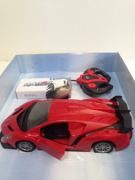 Radiografische voertuigen rc auto de auto heeft een accu en led ...