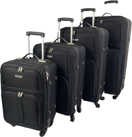4 delige Kofferset - Zwart | bol.com