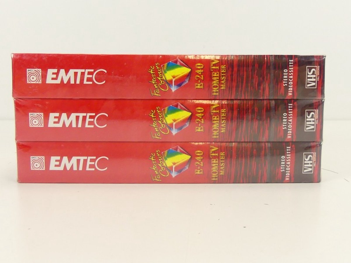 3 Pack Videoband VHS Emtec E-240 Master | bol.com
