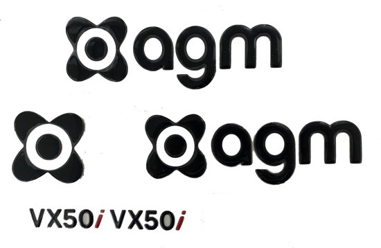 STICKERSET LOGO OEM | AGM VX50 ZWART | bol