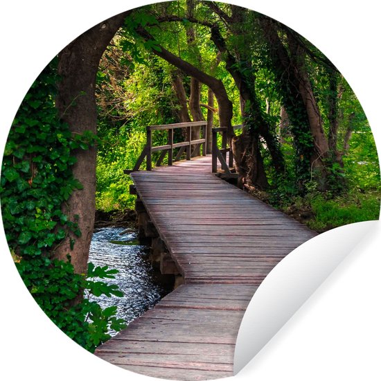 WallCircle - Muurstickers - Behangcirkel - Bos - Natuur - Brug ...