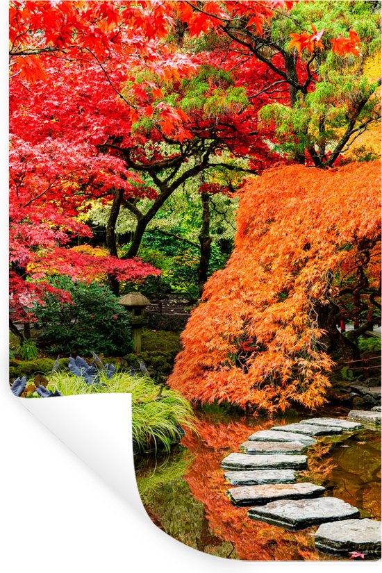 Muurstickers - Sticker Folie - Bomen - Japans - Stenen - Pad - Natuur ...
