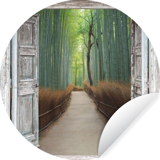 WallCircle - Muurstickers - Behangcirkel - Bamboe - Japan - Doorkijk ...