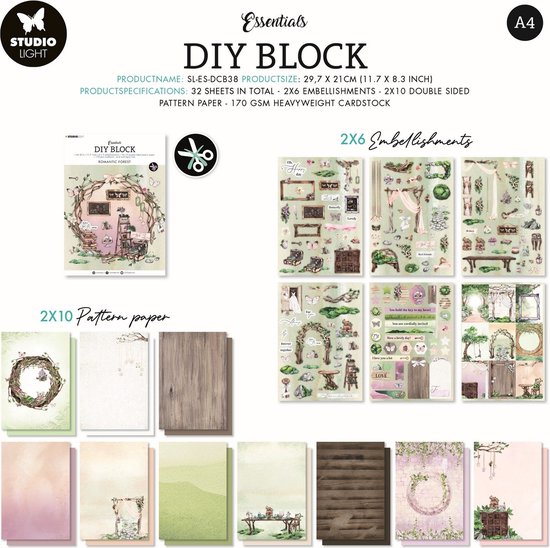 Studio Light Essentials DIY Block Romantic Forest | bol