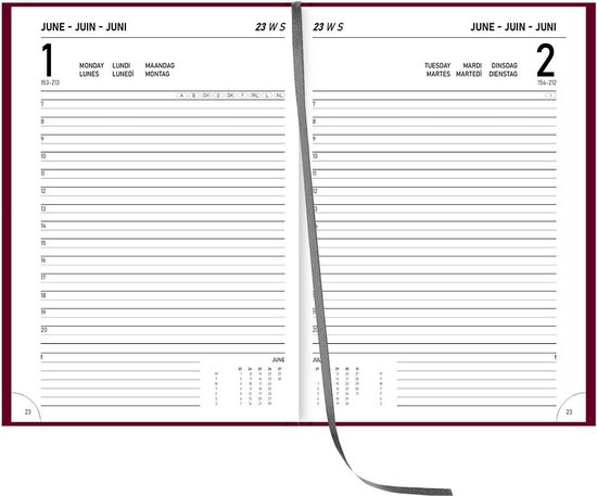 Buro-agenda bordeaux | bol