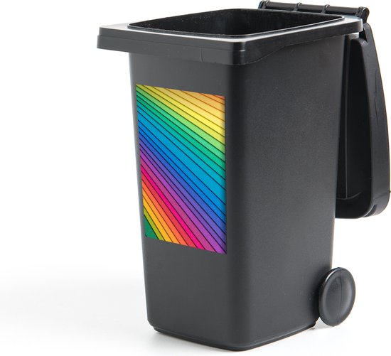 Container sticker Regenboog gekleurd papier - 40x60 cm - Kliko sticker ...