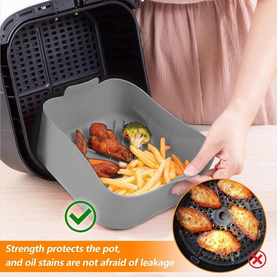 Siliconen vorm voor heteluchtfriteuse, airfryer, siliconen met 2 ...
